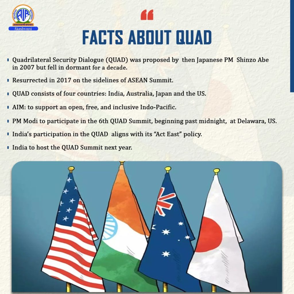 Know a quick fact about ‘Quad’ | Akashvani News