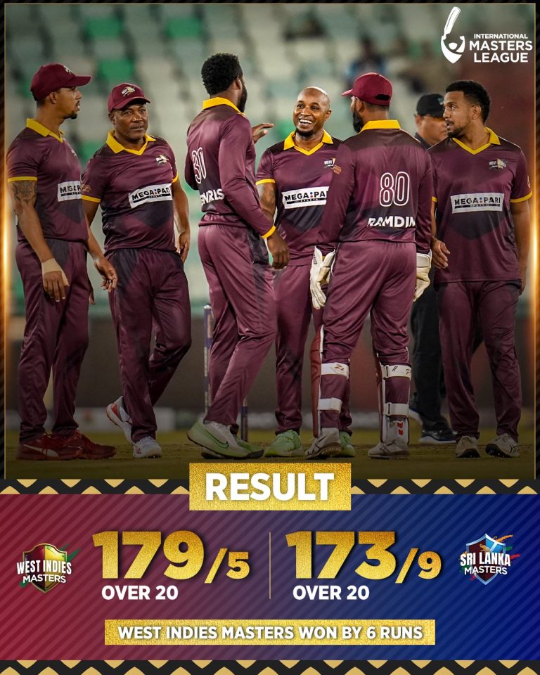International Masters League: West Indies Masters beat Sri Lanka ...