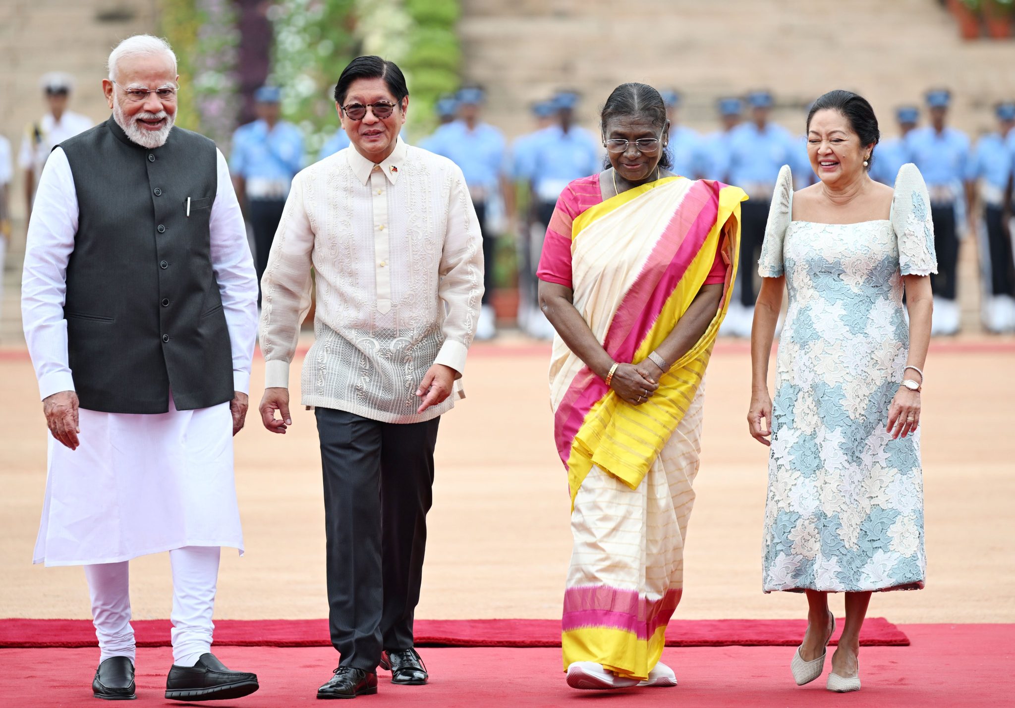 Philippines President Marcos Jr. Receives Ceremonial Welcome at Rashtrapati Bhavan