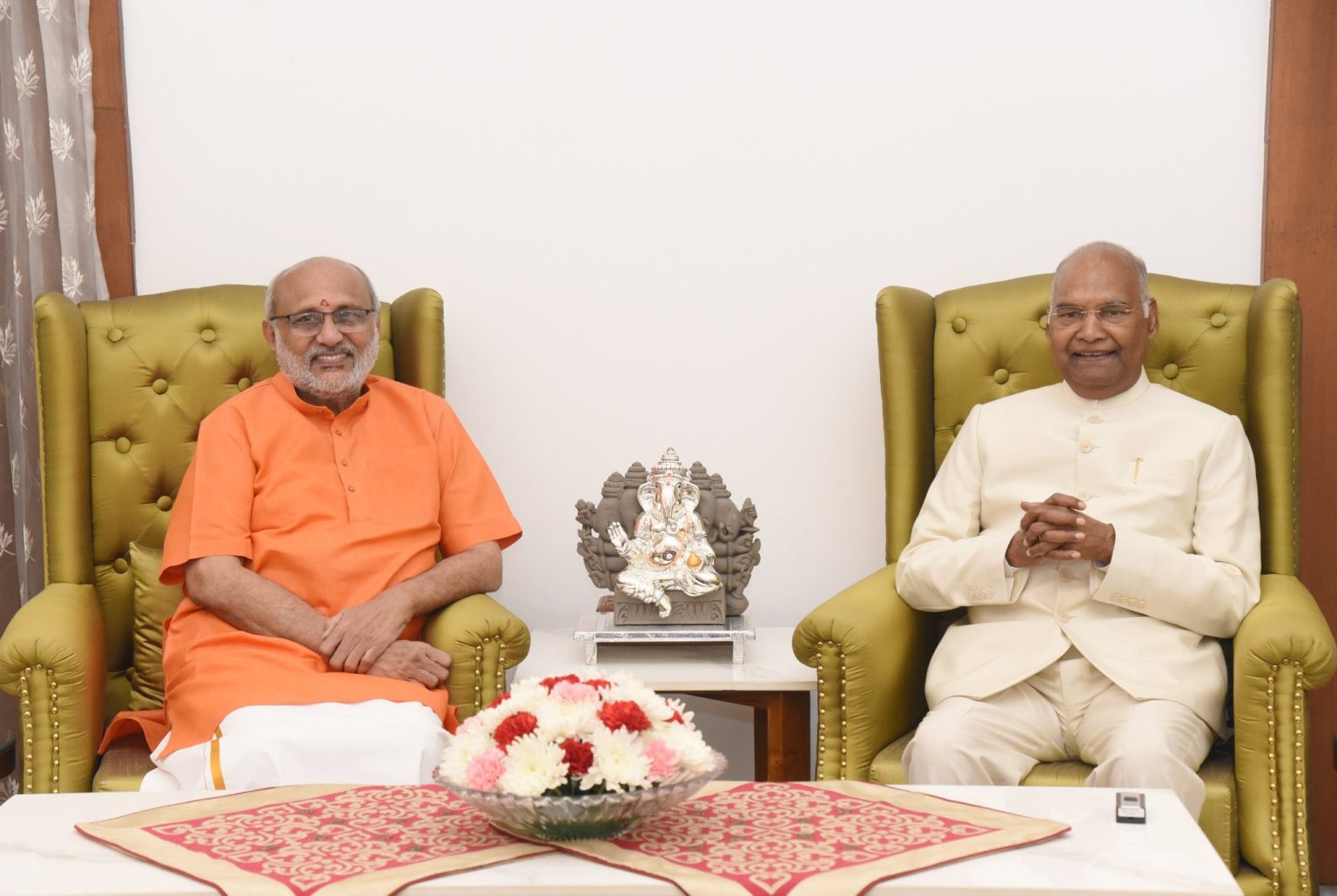 Vice President CP Radhakrishnan Meets Former President Ram Nath Kovind ...