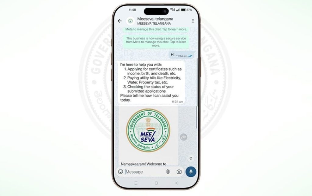 Telangana govt launches MeeSeva on WhatsApp for people to access govt ...