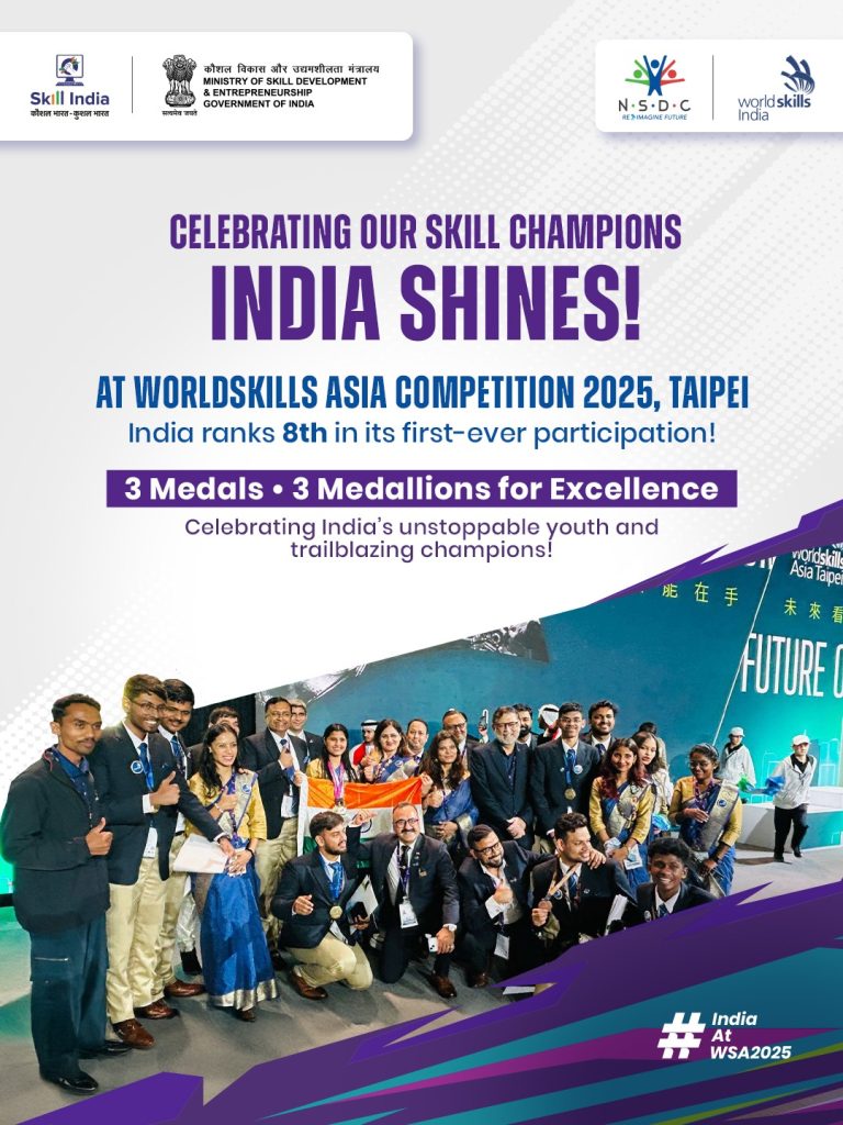 India finishes strong at World Skills Asia Competition 2025, Secures ...